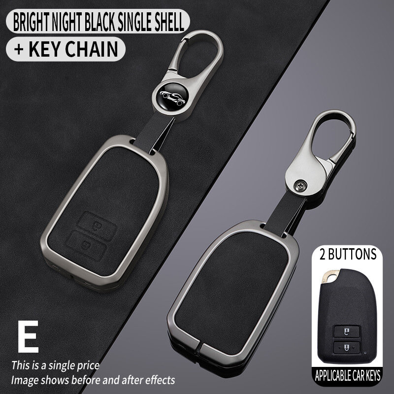 E-style Smart 2-кнопочный темно-черный ключевой брелок с круглым замком для авто