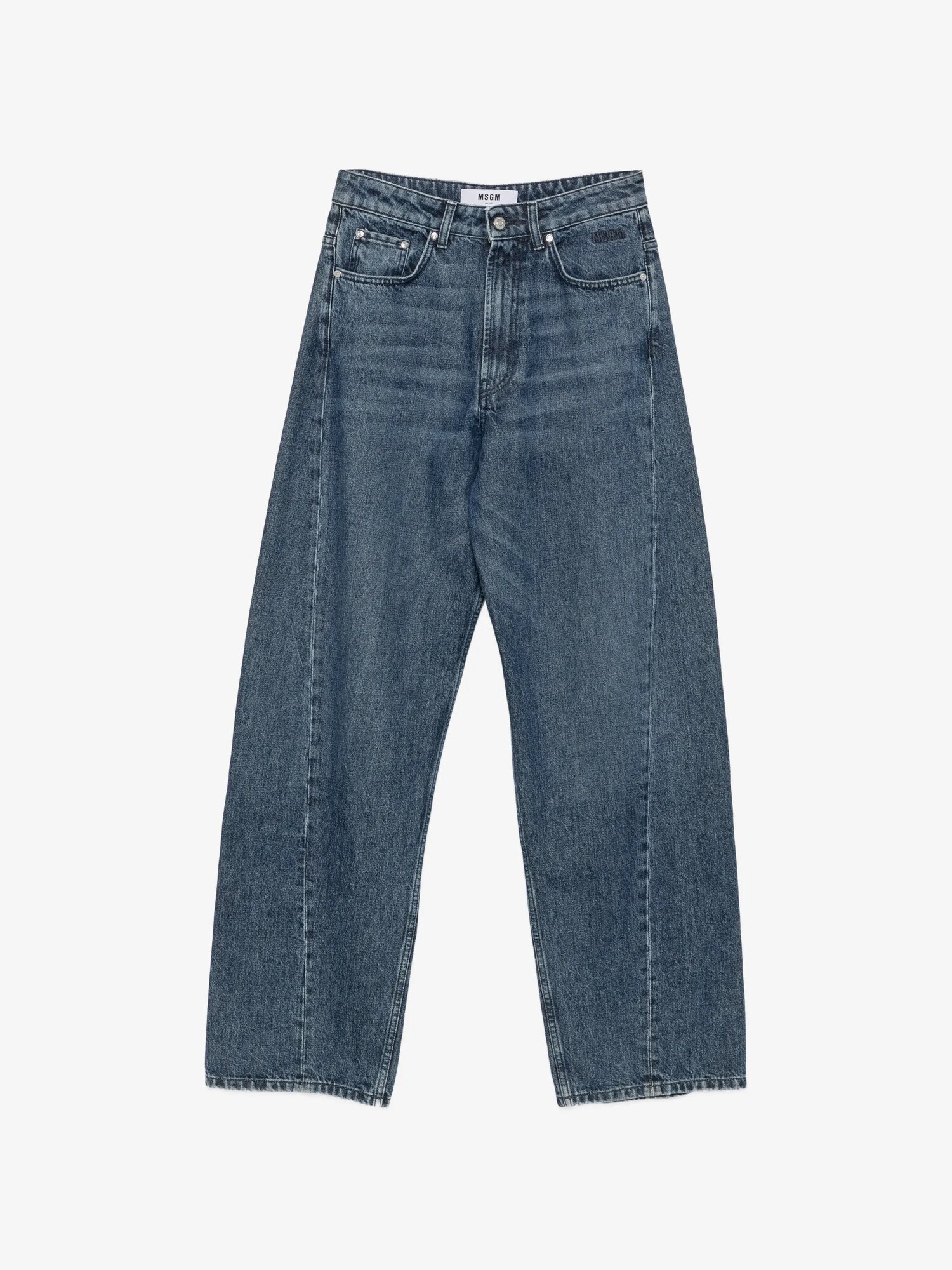 Джинсы Logo-patch wide-leg jeans 