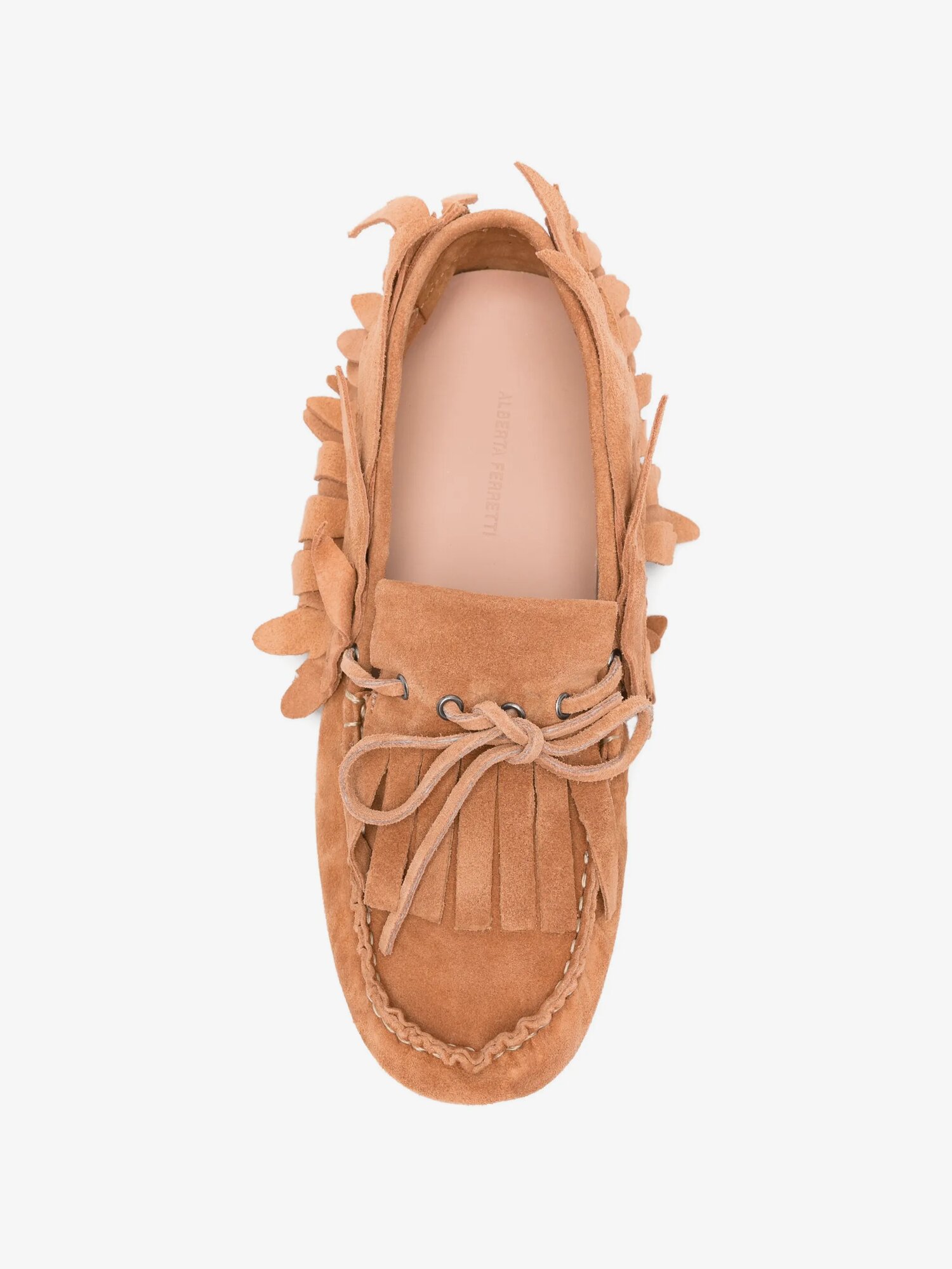 Туфли Alberta Ferretti Fringed suede shoes, размер 39, brown — фото 1