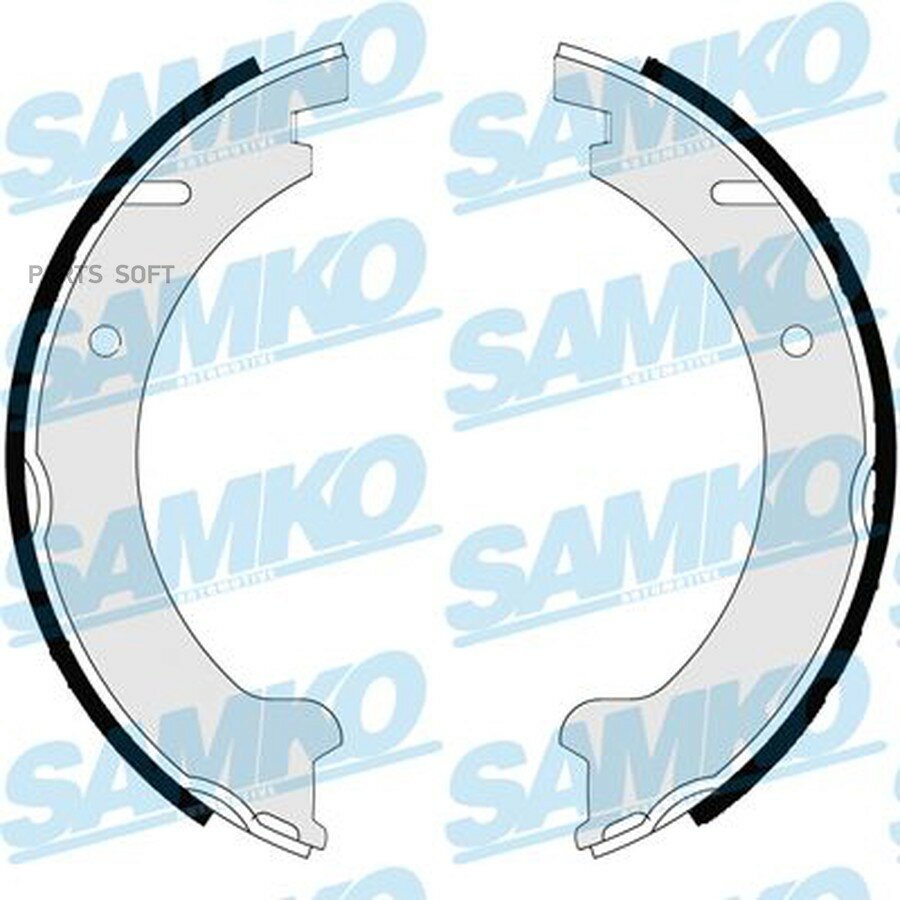 Комплект тормозных колодок, от официального дистрибьютора, SAMKO, артикул 87235