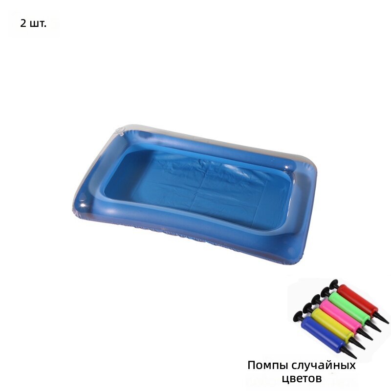 Надувной бассейн для ступней 2 шт. с насосом, складная portable чаша для очистки, для удаления грязи и пыли
