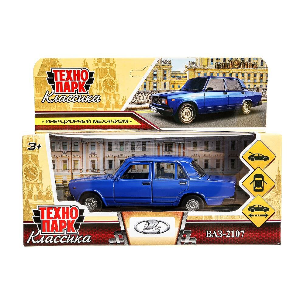 Машина металлическая Ваз-2107, 12 см, синий, Технопарк 2107-12-BU (72)