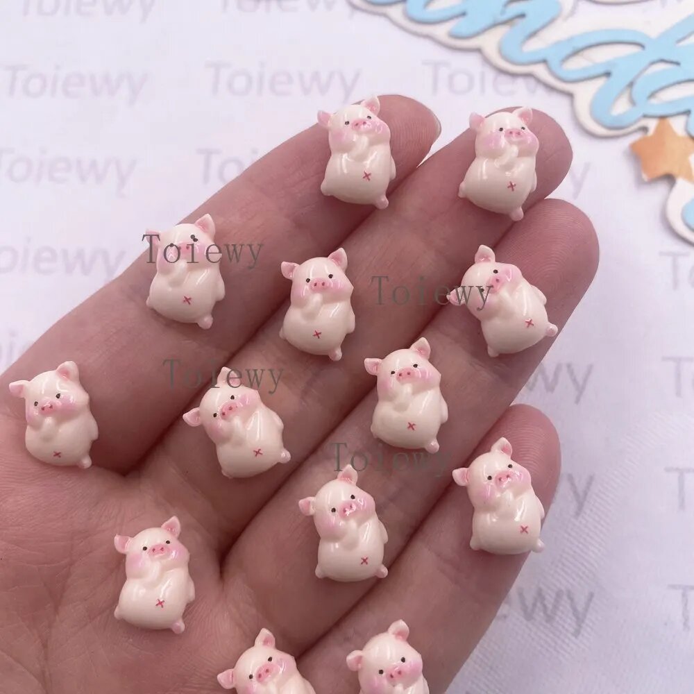 Миниатюрные фигурки поросят из смолы Toiewy, 50 шт. 5