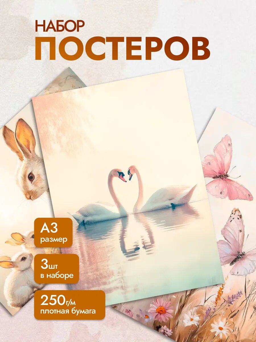 Постеры интерьерные А3 на стену