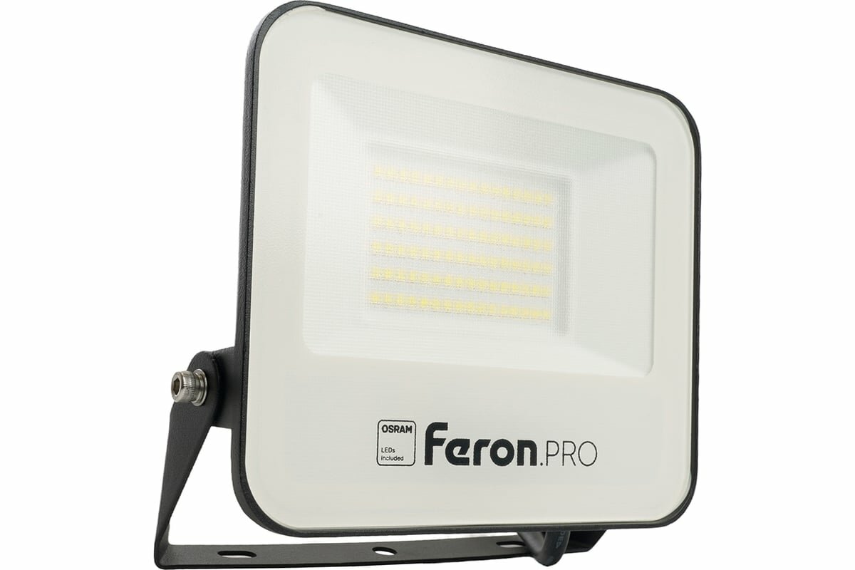 FERON Прожектор светодиодный многоматричный LL-1000 50W 6400K 6000lm IP65 45xOSRAM чёрный