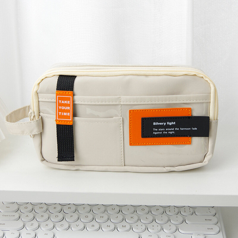 Пенал, большой емкости, молочно-белый