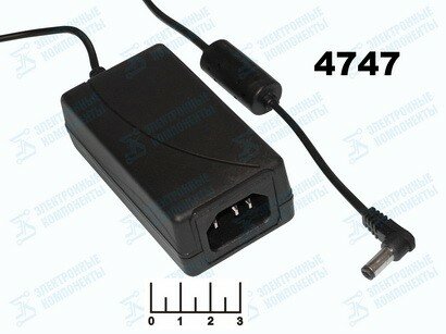 Блок питания 12V 1.5A HK-I512-A12 импульсный (5.5*2.1) без шнура (C13) угол