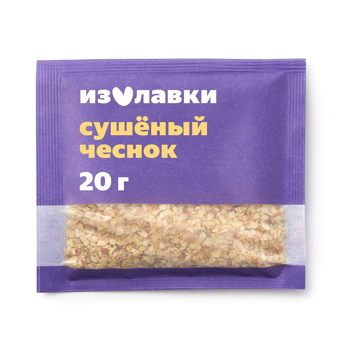 Чеснок Из Лавки сушеный, измельченный, без шелухи, пакет, 20 г