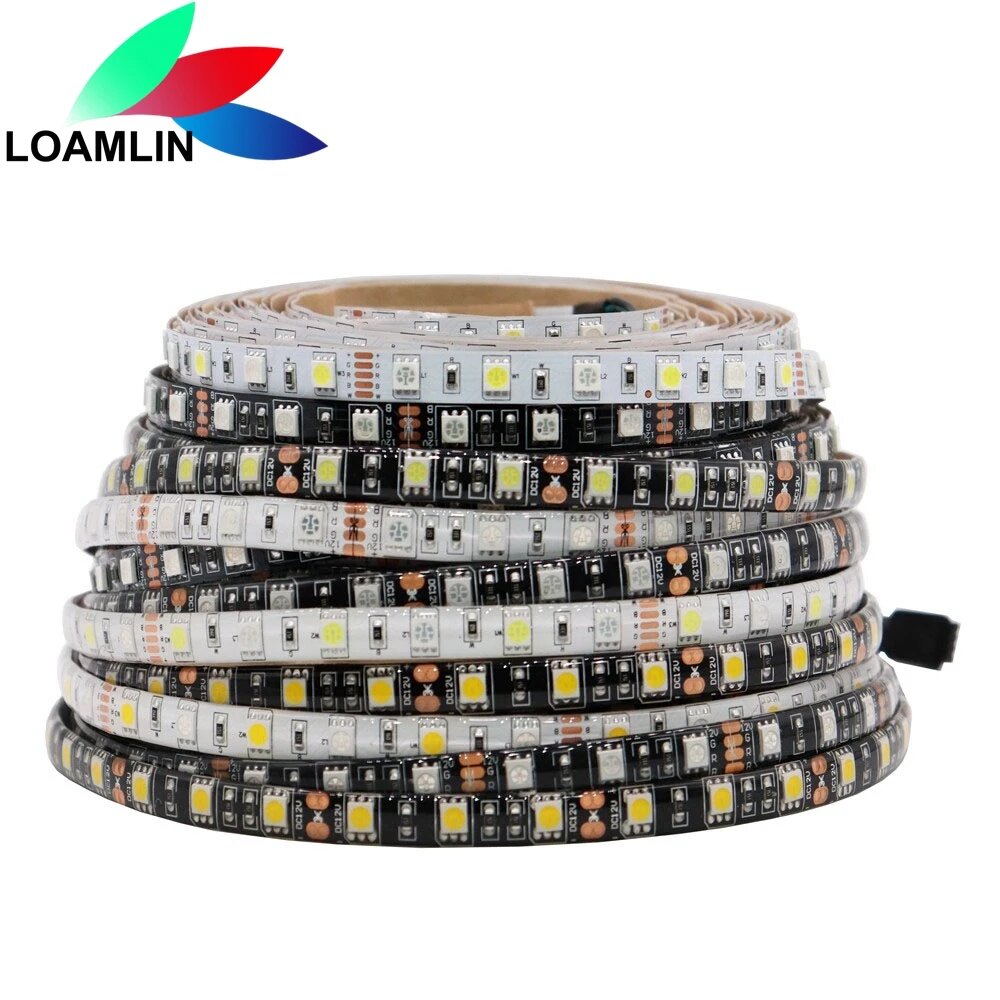 Светодиодная лента RGB RGBW 5м, White PCB, IP65 Waterproof