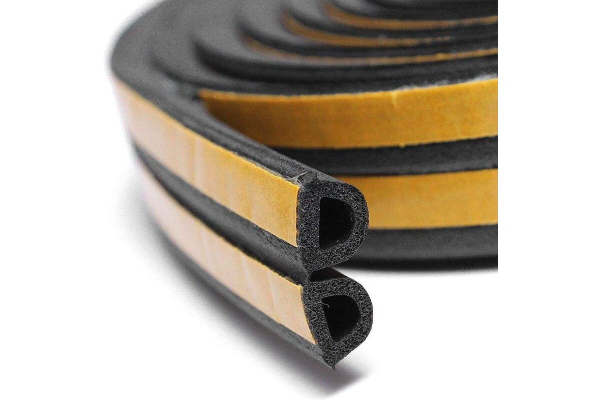 Ultima D 100 SC-1X Самоклеящийся уплотнитель 9x8 мм черный для герметизации конструкций