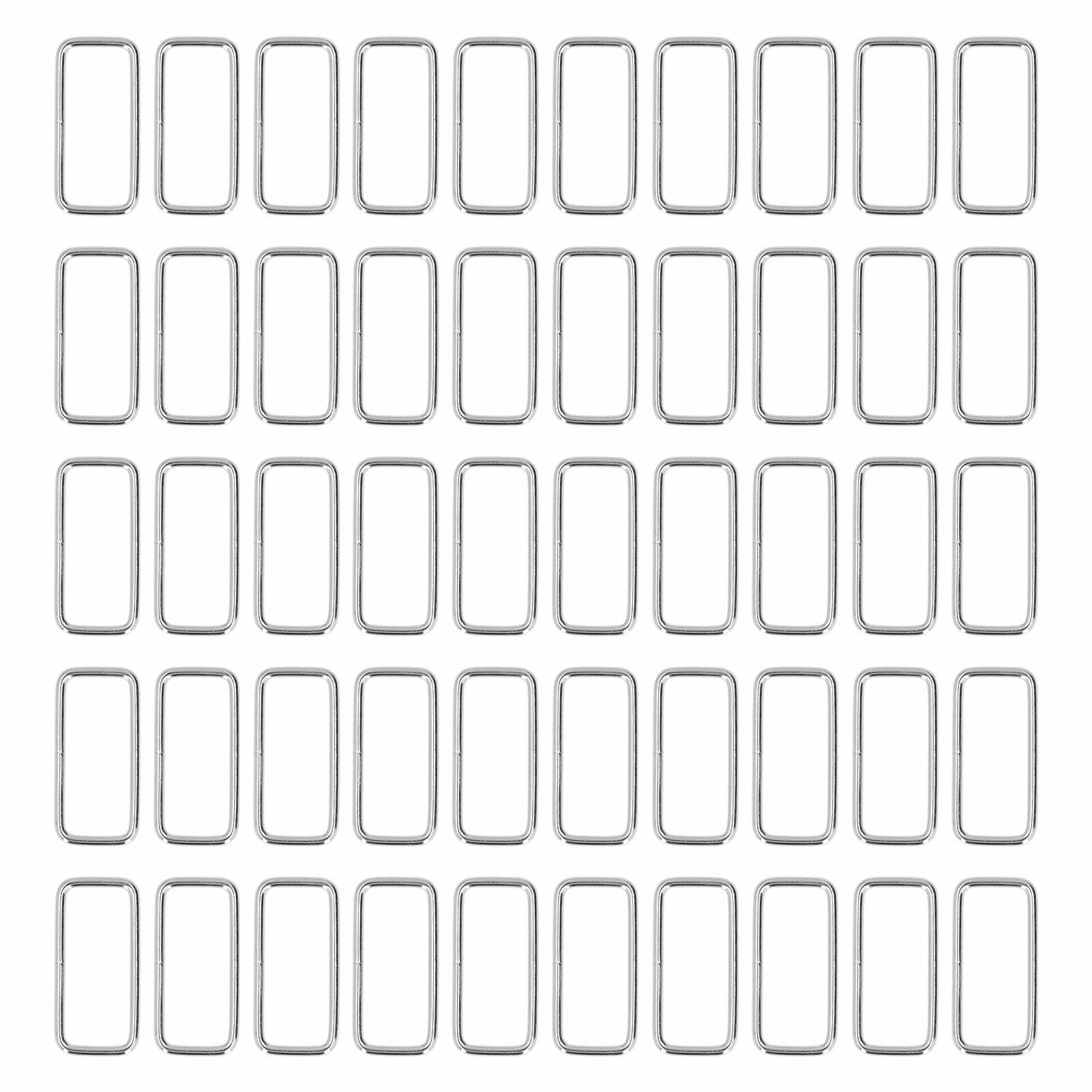 50 шт. Металлические кольца Прочные железные прямоугольные кольца для пряжки для сумочки для ремня.