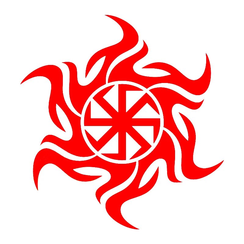 Наклейки на авто Коловрат Амулет (Лосось) водонепроницаемые наклейки на машину 41267-Red, 15x15cm