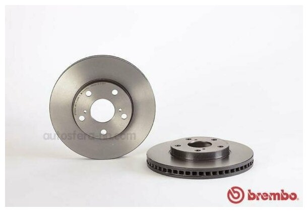 BREMBO 09A38611 09. A386.11 диск тормозной передний! с покрытием\ Toyota Avensis 2.0/D4-D 01>