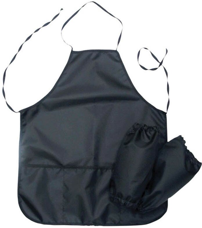Фартук с нарукавниками ArtSpace, 53,5*44,5см, 3 кармана, черный, 179951