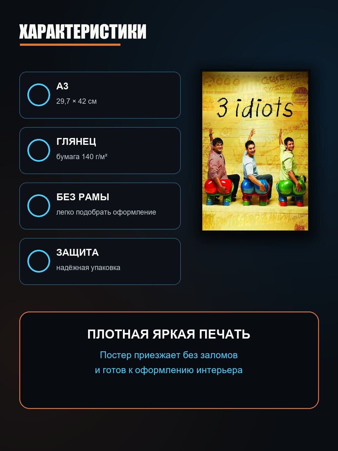Постер 3 идиота — фото 1
