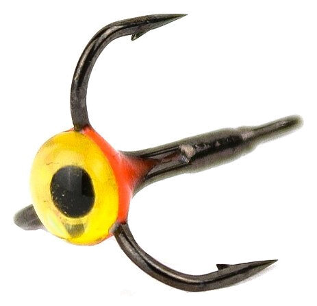 Ecopro крючок тройник-капля с глазом золото №8 для рыбалки на спиннинг и донку