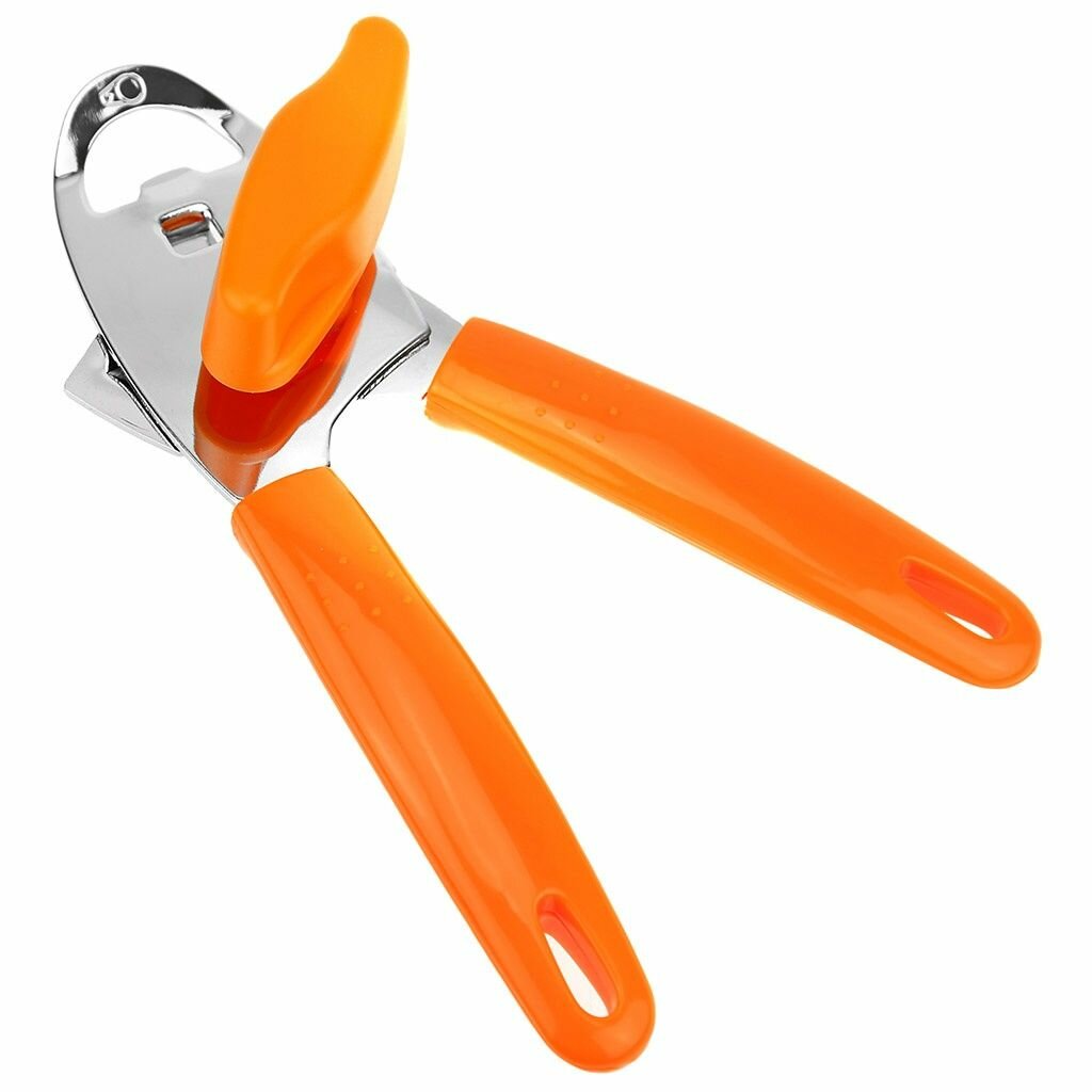 Консервовскрыватель КНР "Универсальный-2", нержавеющая сталь, 21,5х5,5х4,5 см, пластмассовые ручки, на картоне