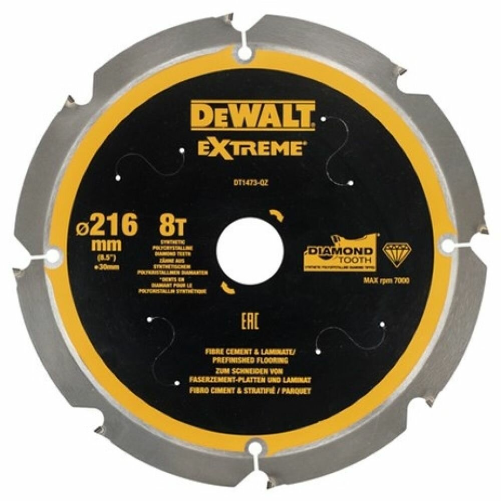 Пильный диск DeWALT DT1473-QZ, универсальный, 216 x 30 mm x8T