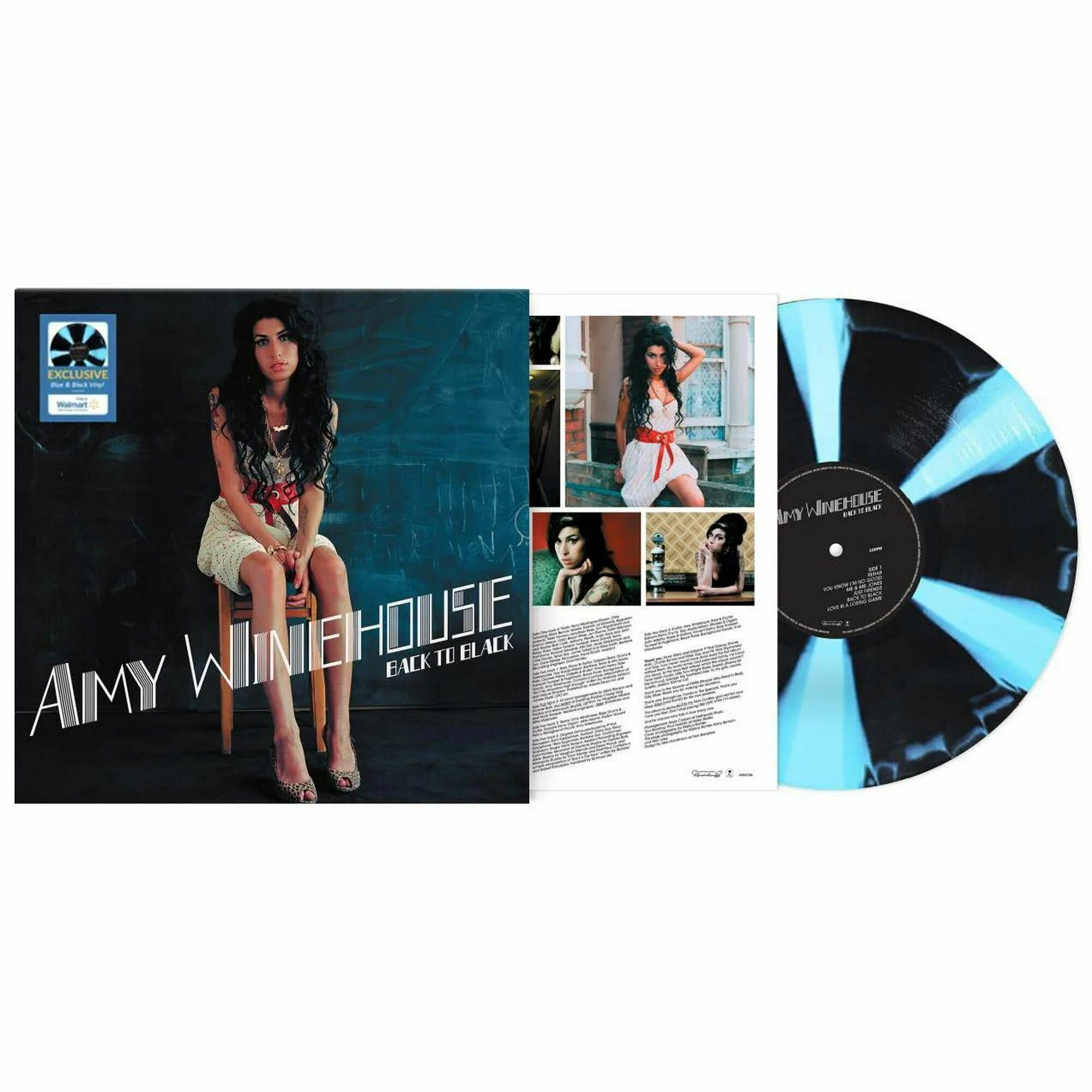 Amy Winehouse - Back To Black (Black and Blue USA Limited) Цвет: Сине-Черная Виниловая Пластинка из США
