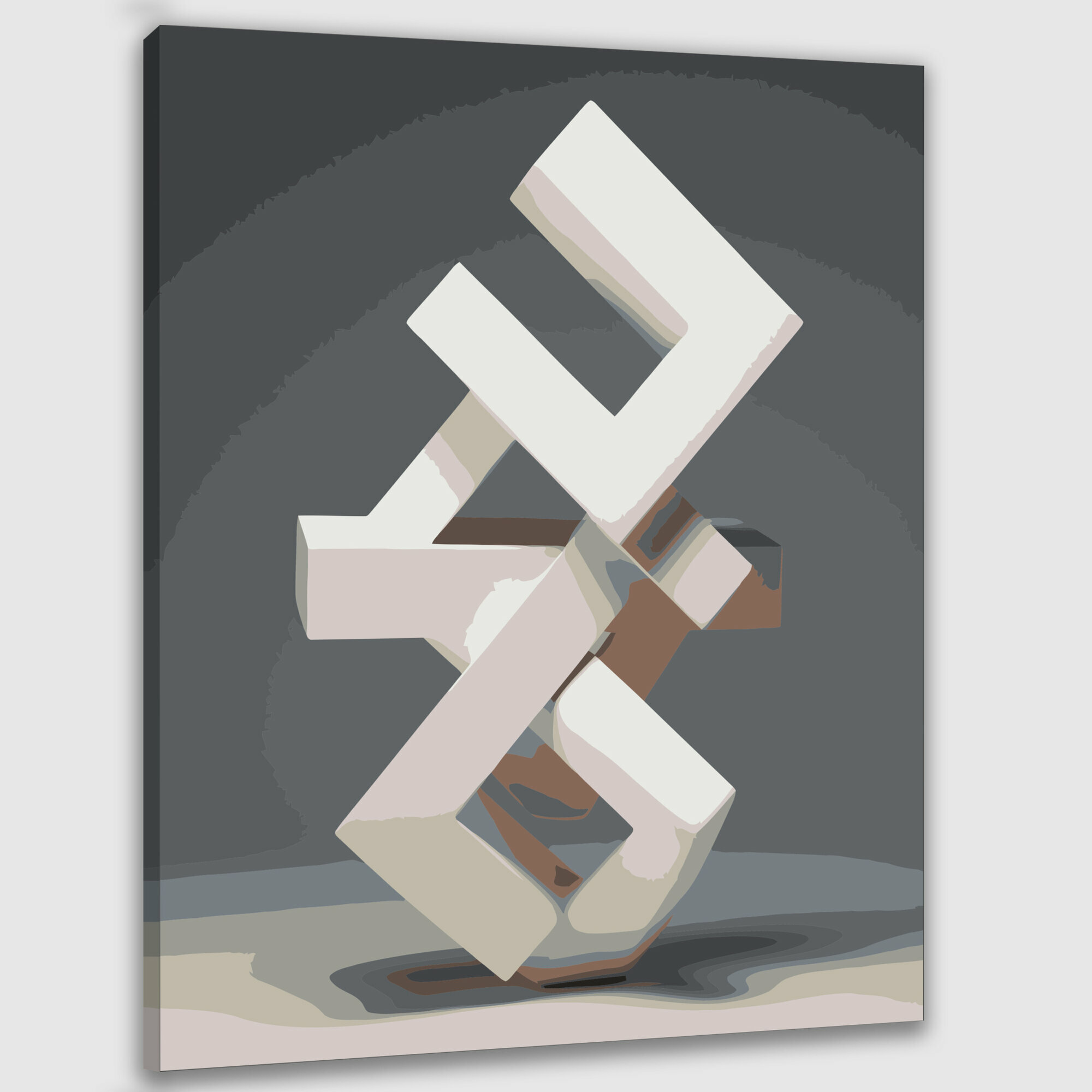 Картина по номерам 40x50 см, современная скульптура, простые геометрические фо, минимализм, чистый дизайн