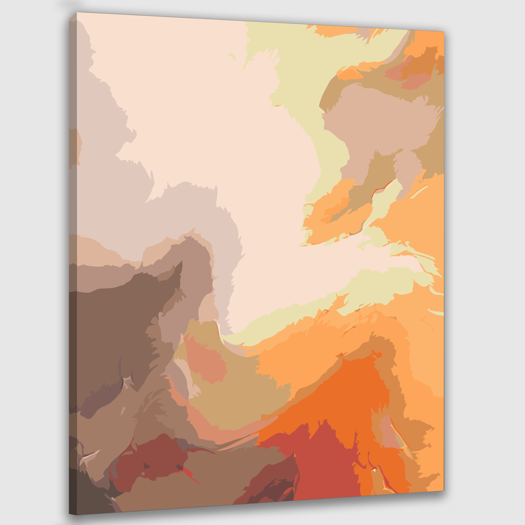 Картина по номерам 40x50 см, Абстракция, цифровое искусство, яркие цвета, текучие формы, органические формы, текстуры