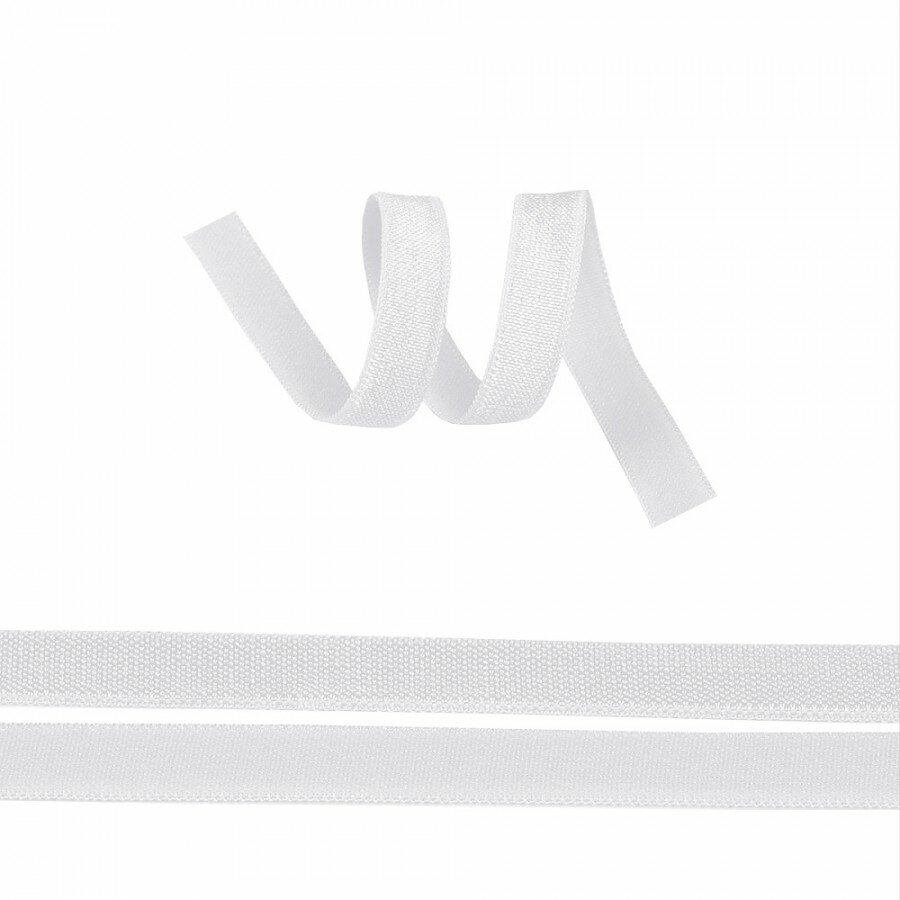 Резинка TBY бельевая (окантовочная блестящая) шир.10мм цв. F101 белый уп.50м