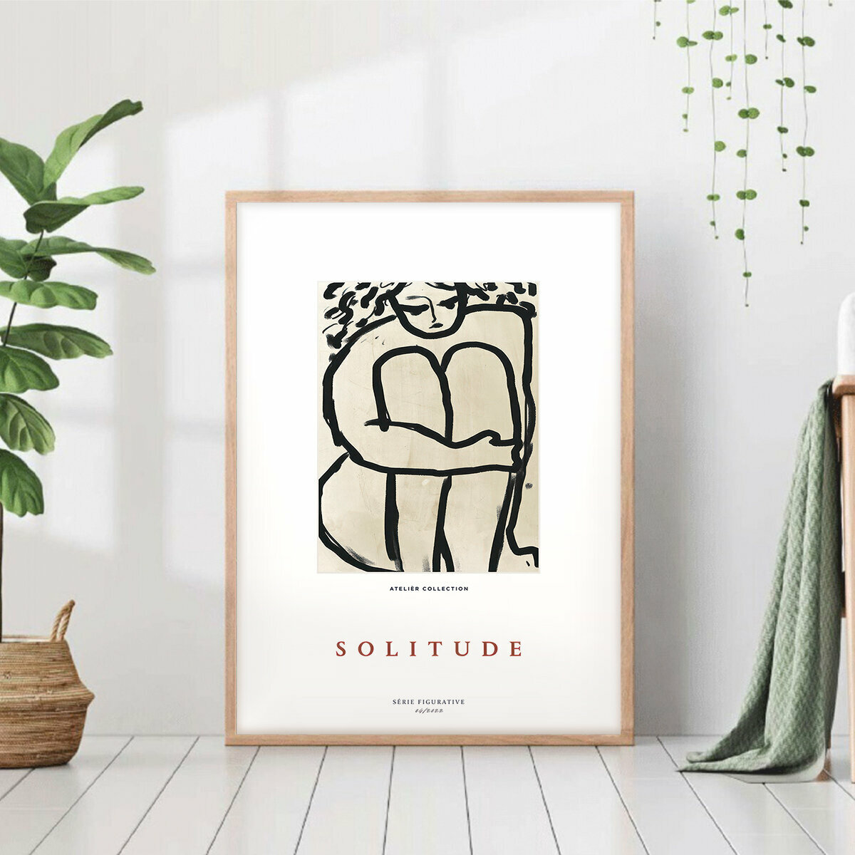 Постер "Абстракция рисунок Женщина" 40x50 без рамки для интерьера на стену