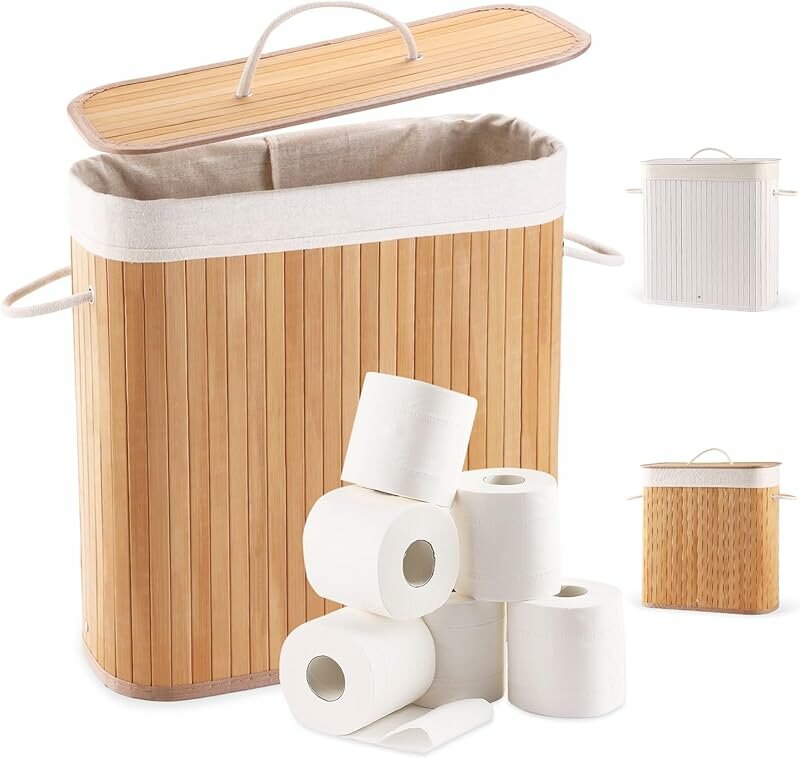 Бамбуковая корзина для туалетной бумаги