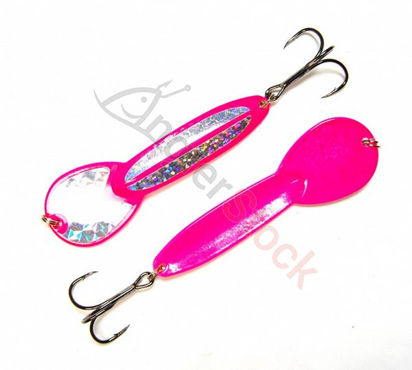 Летняя колеблющаяся блесна планктон Nord WaterS , PPN05200904PSF, латунь, цвет розовый + серебристый флекс, 52 мм, 7 гр.