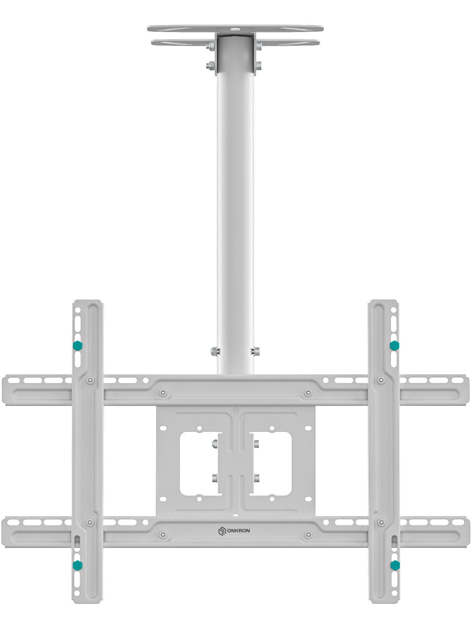 Кронштейн на потолок ONKRON N1L для телевизора 32"-80", потолочный, до 68,2 кг, поворот на 60°, белый