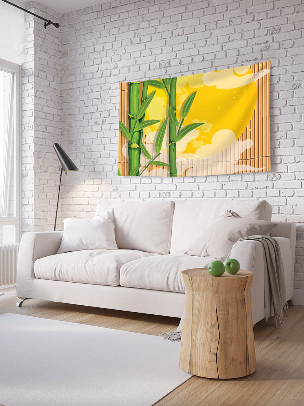 Фотопанно на стену горизонтальный постер 100х150 "Полуденный бамбук", JoyArty