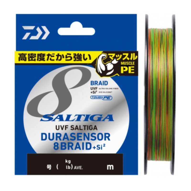 Шнур плетёный Daiwa UVF Saltiga Dura Sensor X8 +Si2 #6 (300м, 36кг, 0.405мм) #5Color