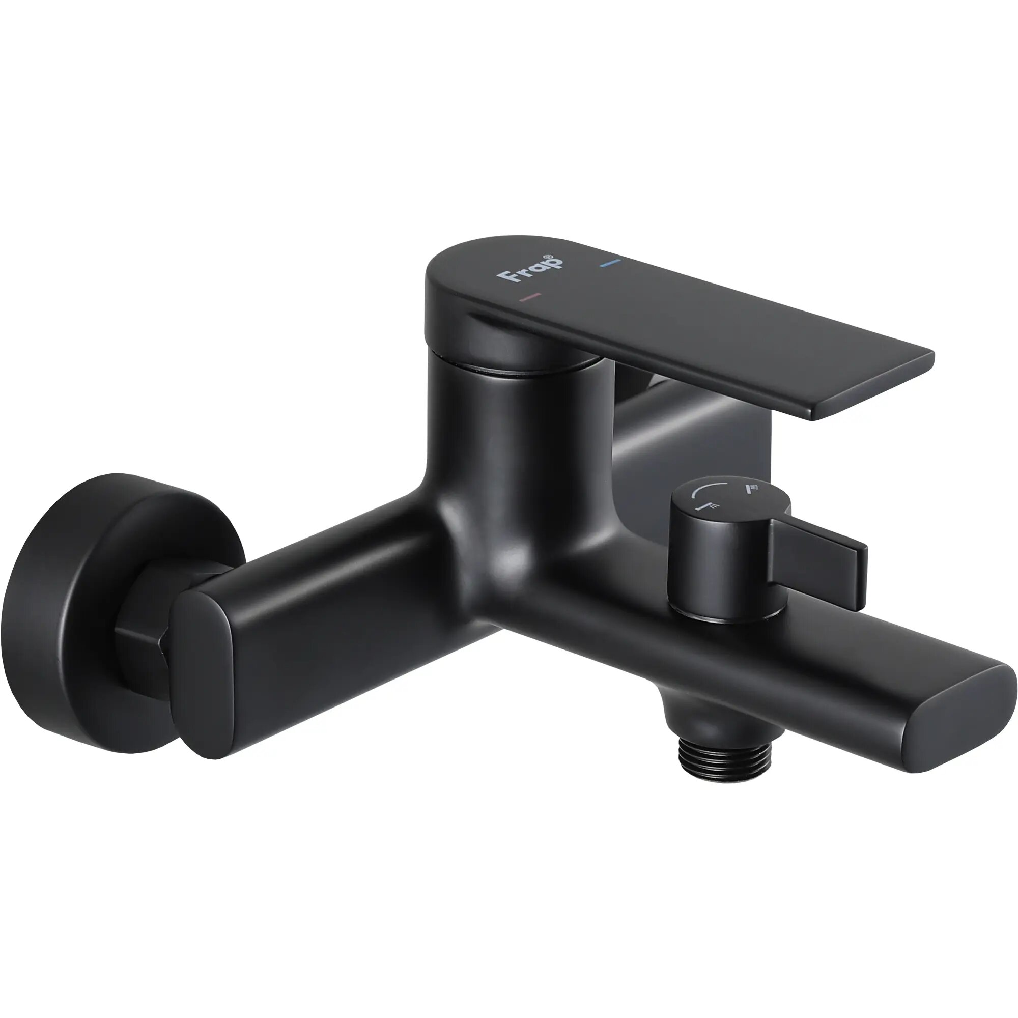 Смеситель для ванны Frap Arne однорычажный с лейкой и шлангом цвет черный