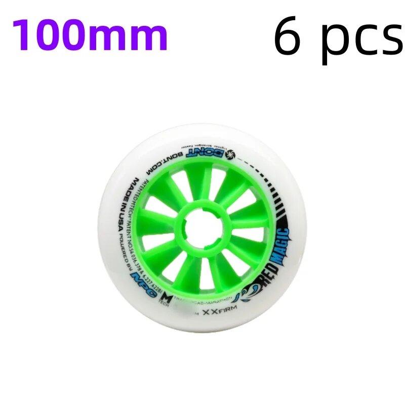 Super Worth MPC XXFirm Скоростные колеса для роликовых коньков 6/8 шт. Зеленый, 6 green white 100mm
