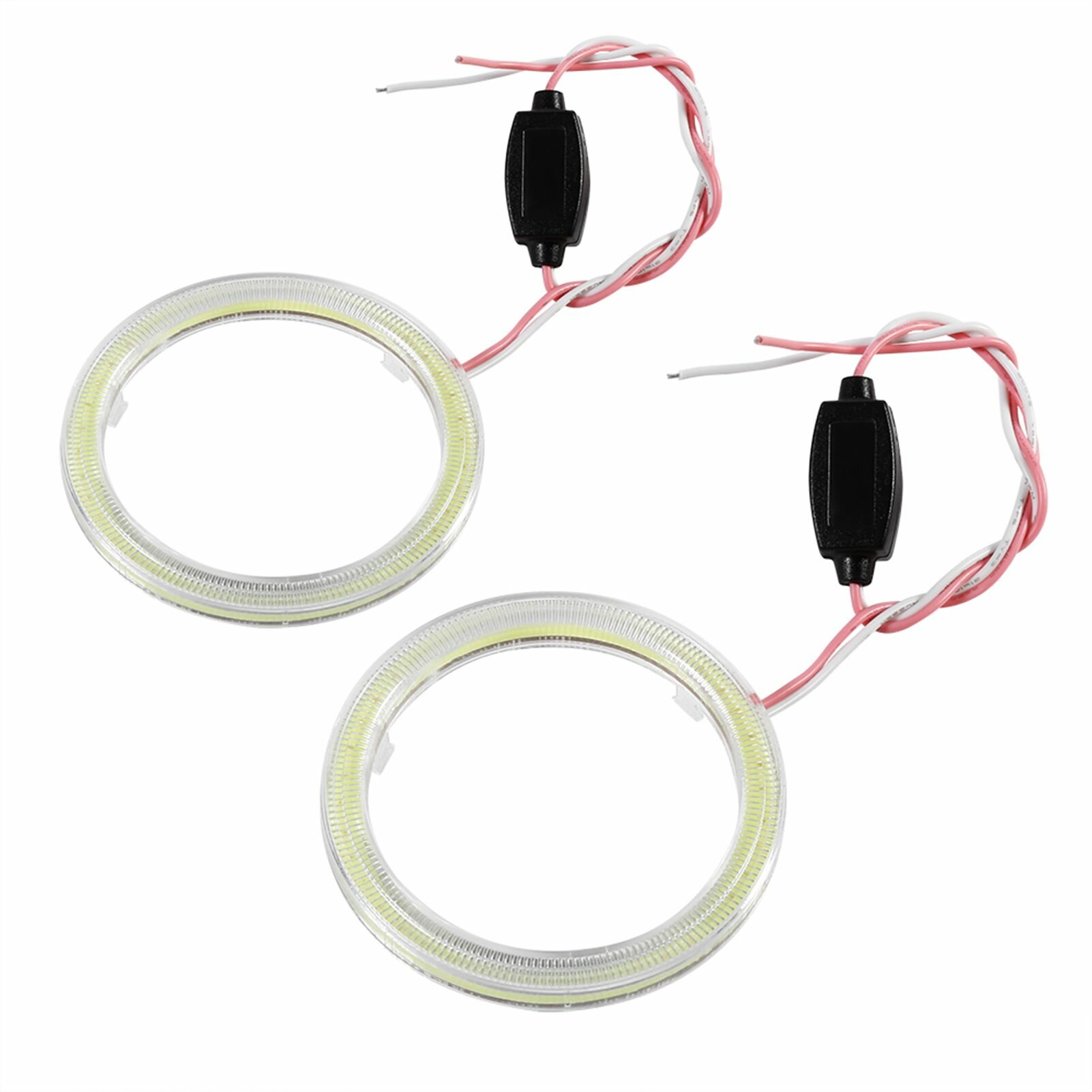 1 пара авто Halo кольца ангельские глазки COB чипы фары DRL светодиодные для мотоцикла автомобиля 70 мм