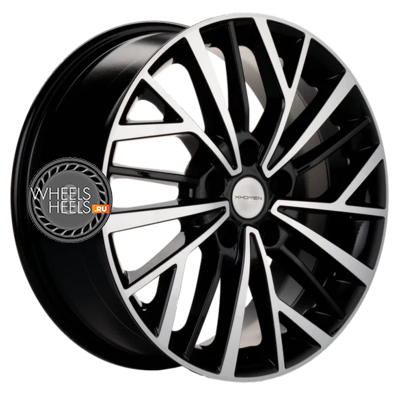 Диск автомобильный литой Khomen Wheels KHW1717 (Changan/Geely/Lexus/Toyota) 17x7 5x114.3 et45 dia60.1 Black-FP