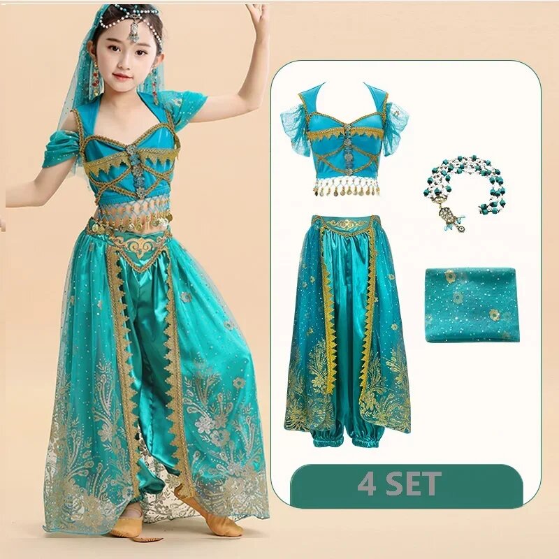 Детский танцевальный костюм для belly dance lovskaya L, 4 set blue A