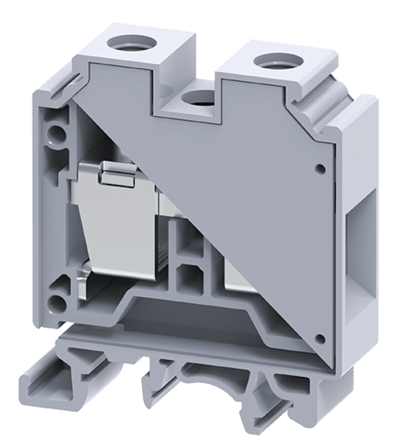 Клемма для проводов КЭАЗ OptiClip CTS-35-I-125A-(4-35)-серый, проходная, 1шт. / зажим