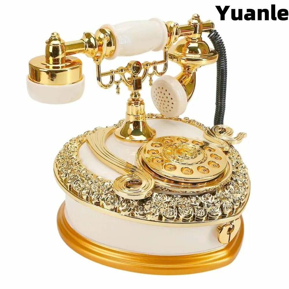 Старомодный телефон с креативным набором номера, музыкальная шкатулка, музыкальный ларец