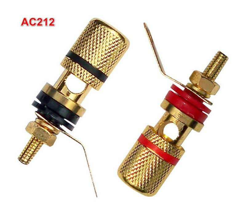 2 пары AC212gold Audio core терминал для усилителя стерео пара (FUT-1126)