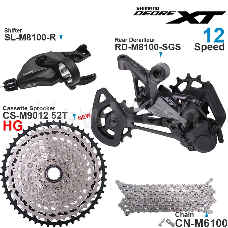 SHIMANO DEORE XT M8100 12 скоростей групсет CS 52T new