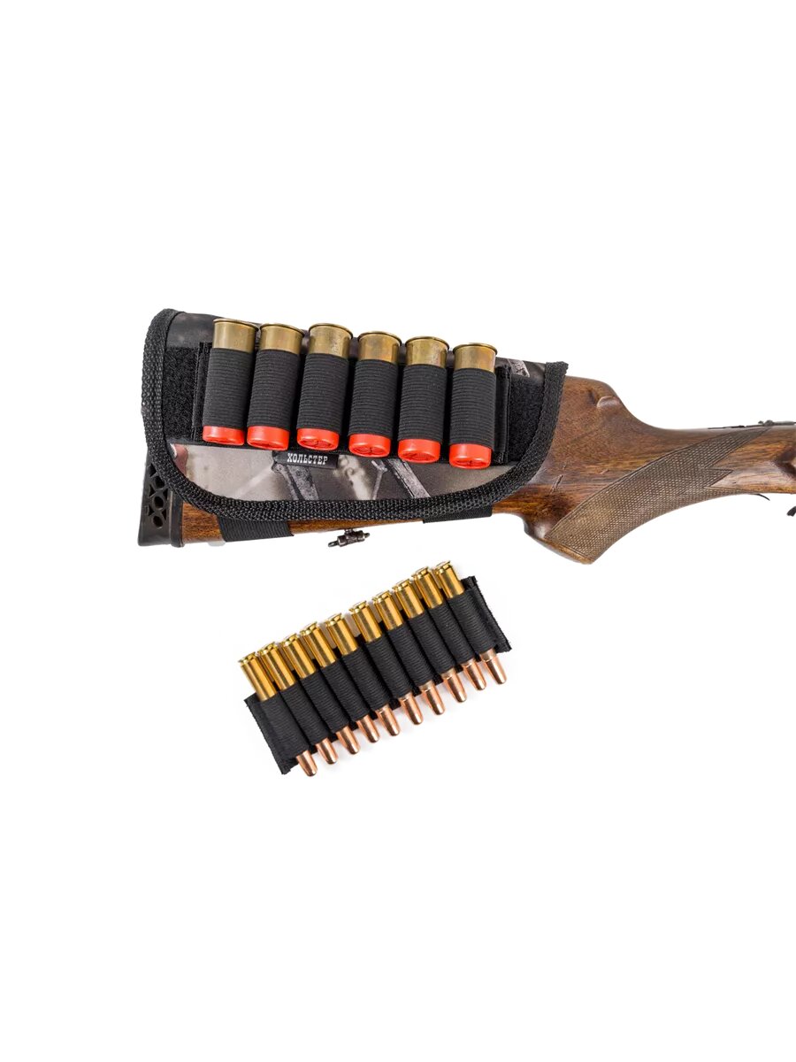Патронташ на приклад неопреновый для патронов разных калибров