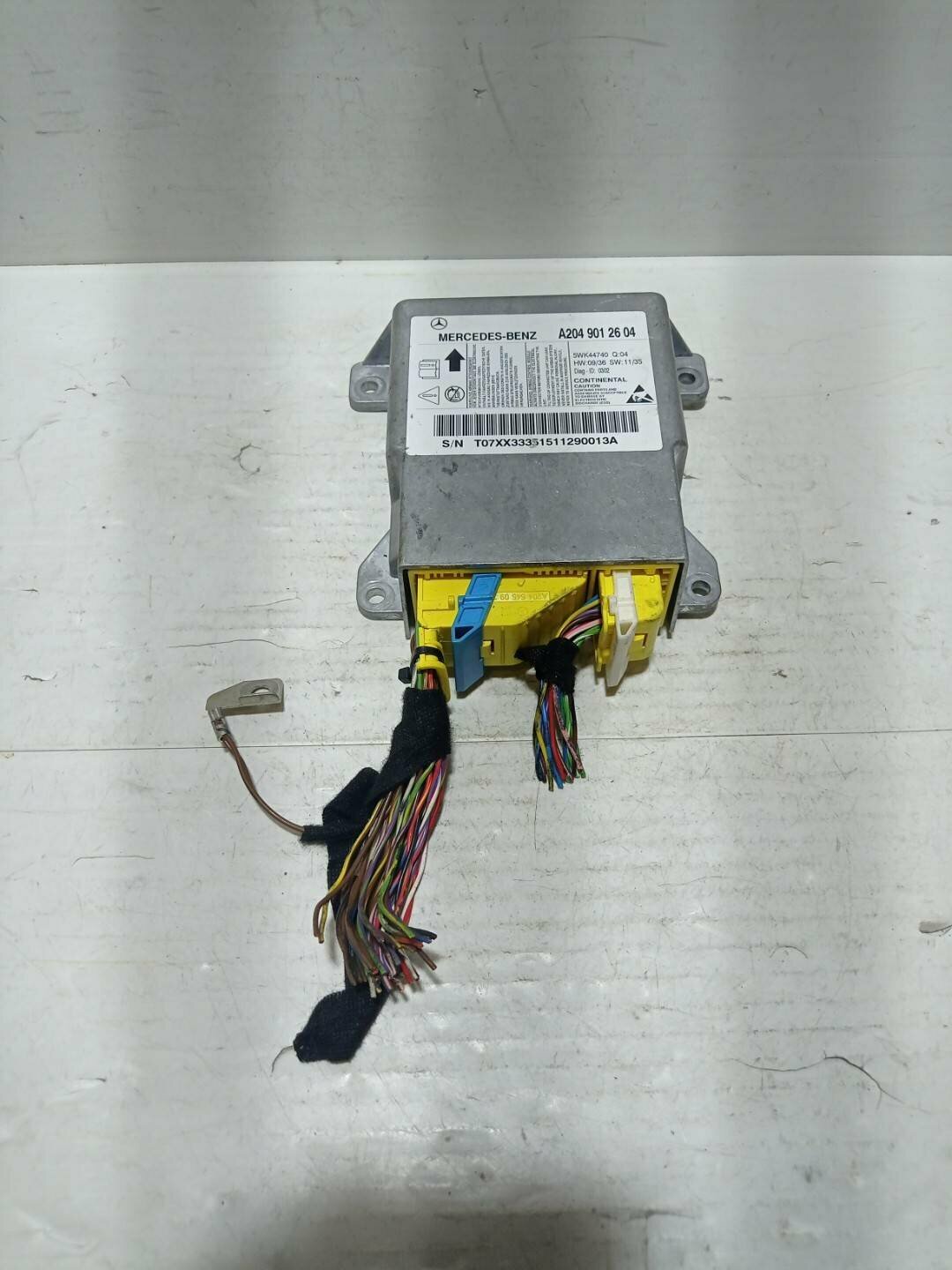 Блок управления подушками безопасности Mercedes-Benz C W204 2007 5WK44740