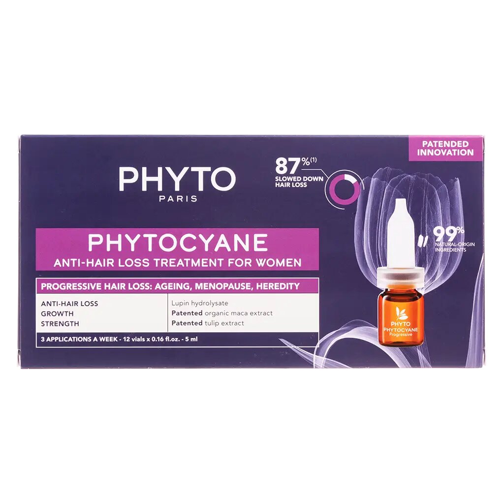 Phyto Phytocyane Сыворотка против выпадения волос для женщин флаконы 5 мл 12 шт