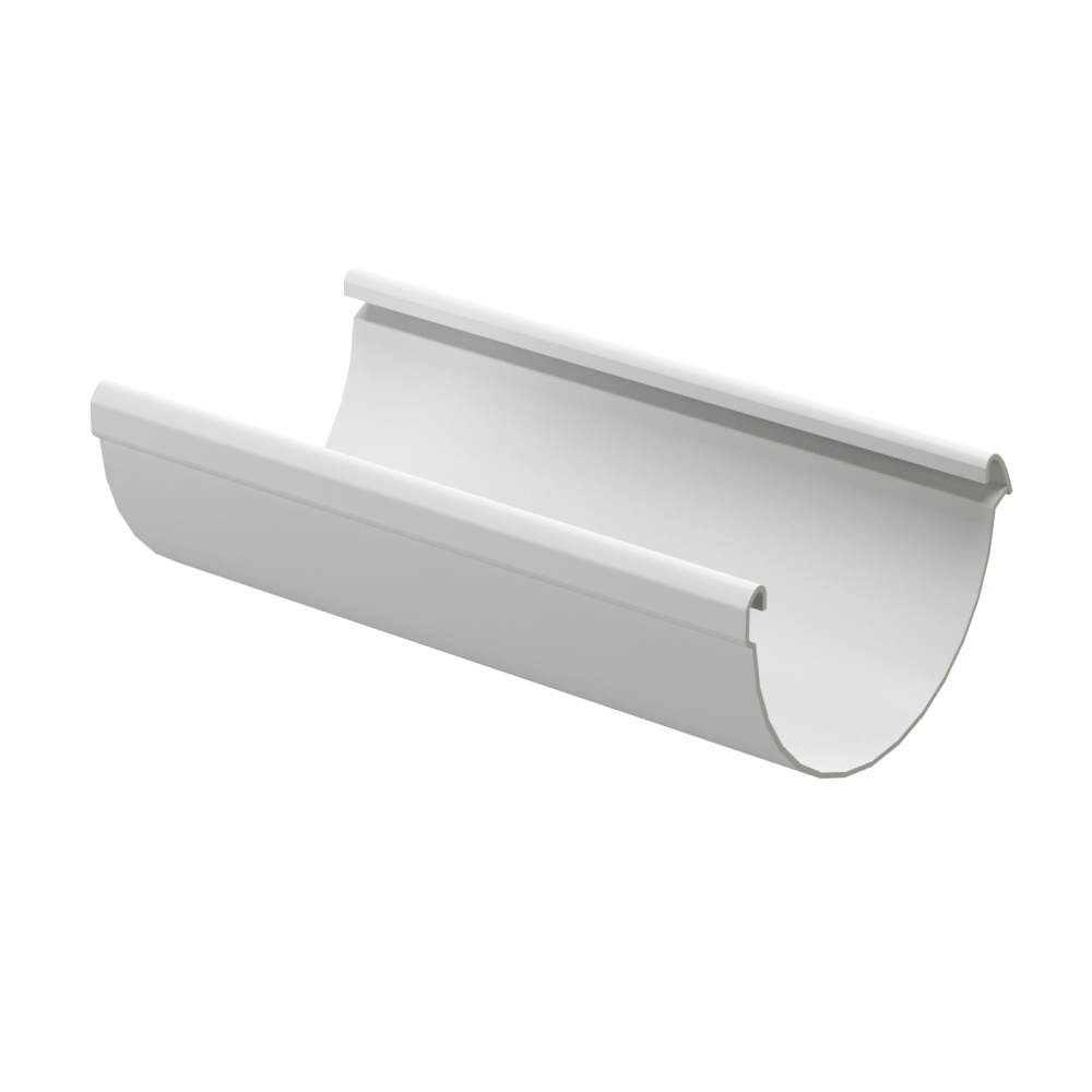 Docke LUX Желоб водосточный (Пломбир), диаметр трубы 100, толщина 1.9