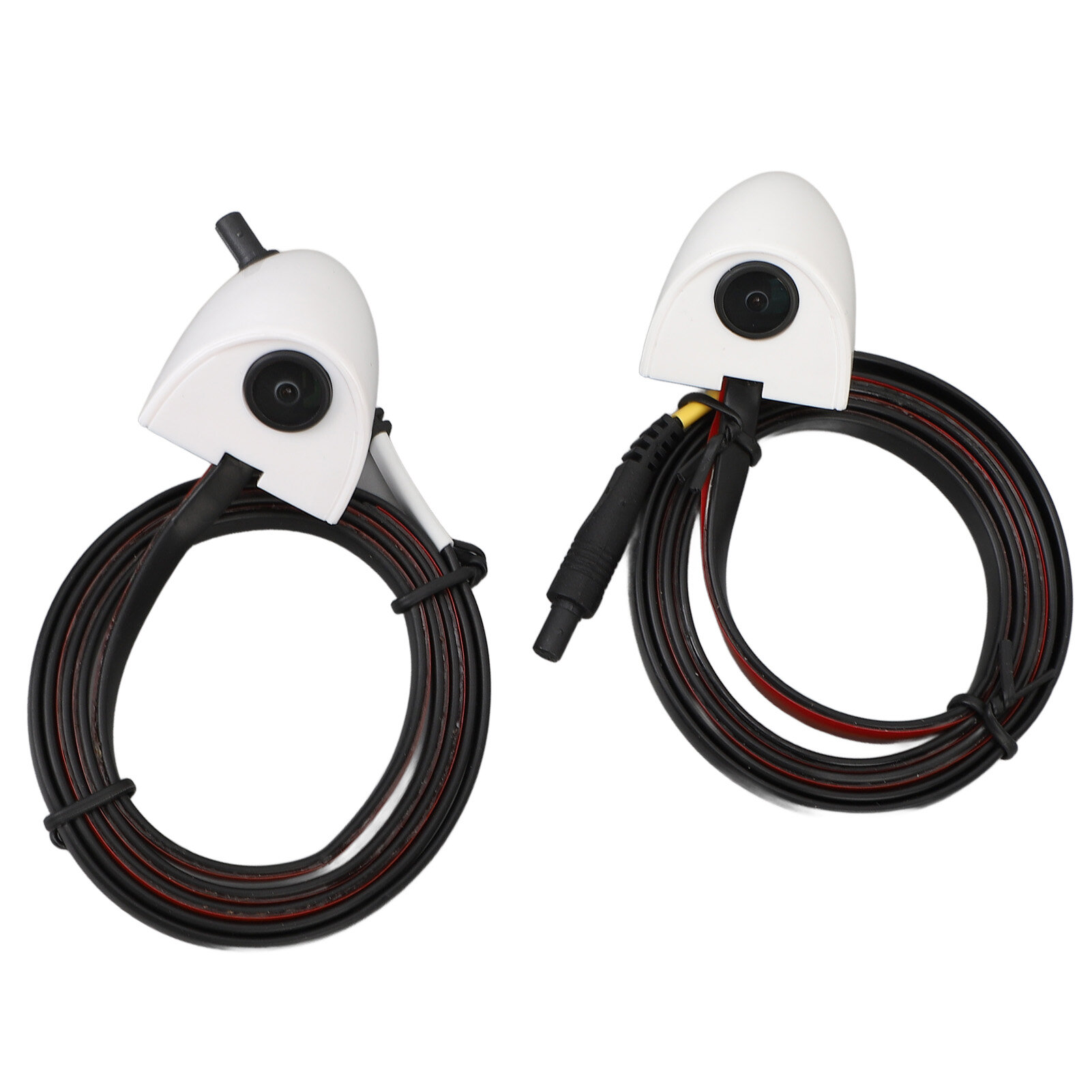 Камера для слепых зон автомобиля ночного видения водонепроницаемая с монтажом на ленту левая правая боковая камера для автомобильной системы наблюдения, 2 камеры, 1/4 PC7070, 510x582 пикселей, 420 TV-столбца, 80 градусов, IP67, DC12V, NTSC, RCA, -20℃-75℃