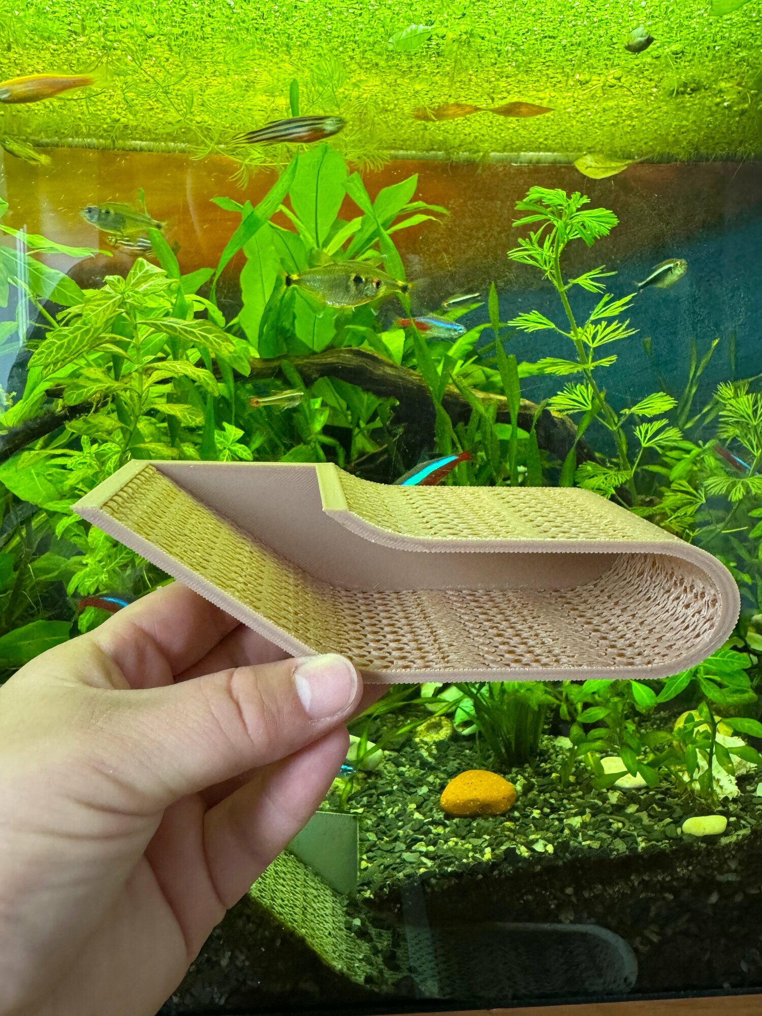 Большой песочный домик-укрытие для рыбок, сомиков и креветок