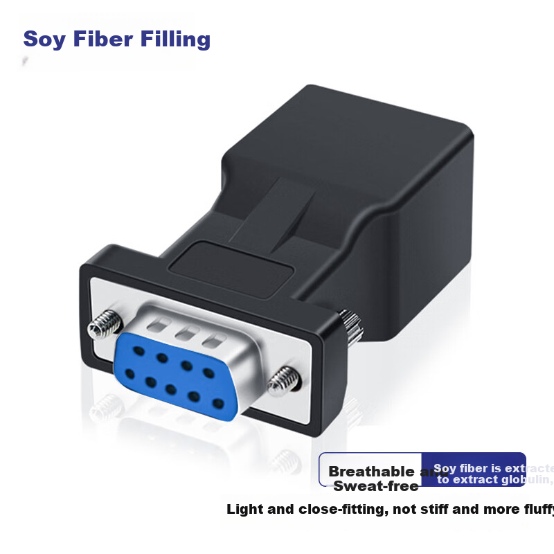 Bosendorfer DB9 to RJ45 Extension Adapter Female Head Serial Port Adapter Pair RS232 Converter Network Port Extension Cable One Pack
