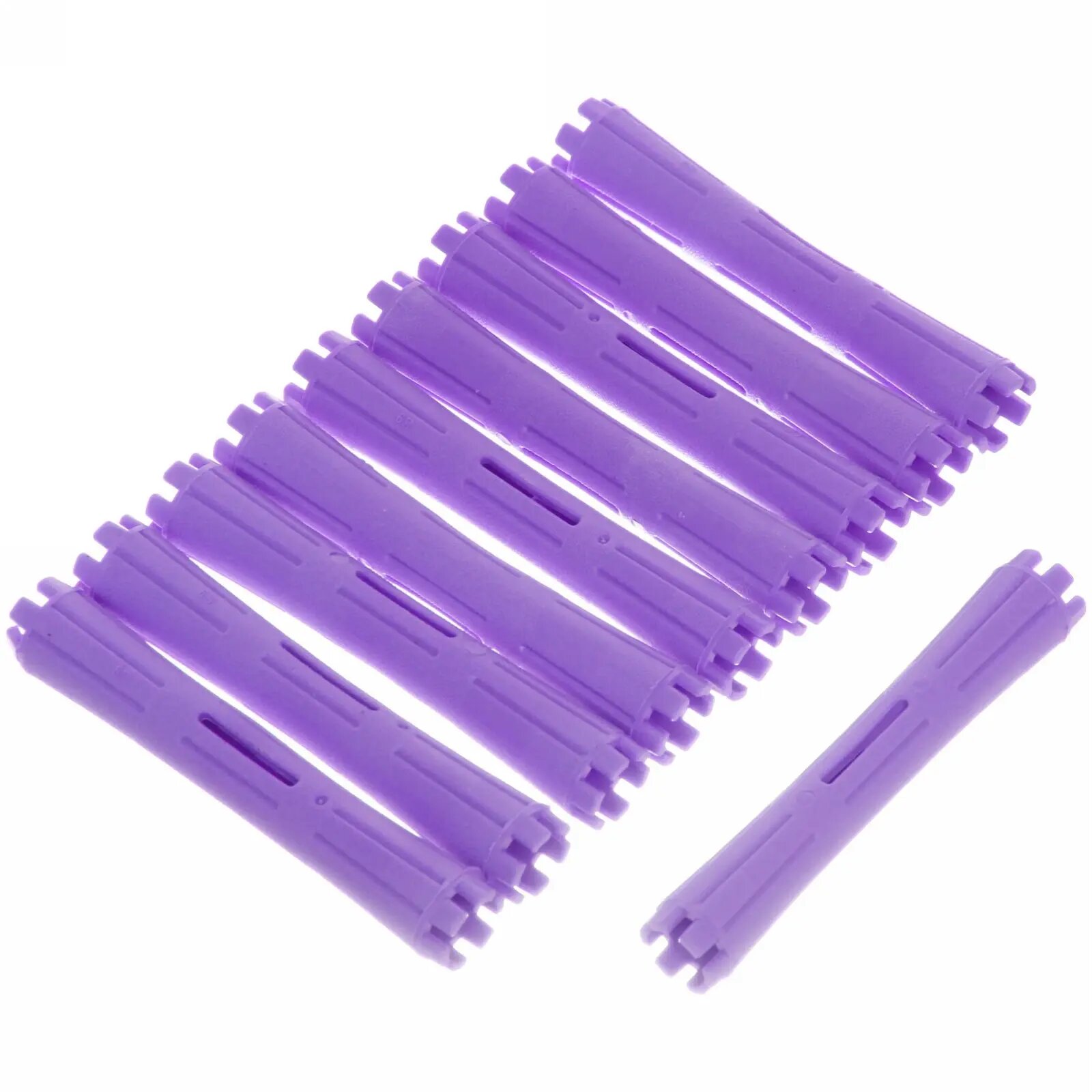 Бигуди пластиковые-коклюшки 10шт «Styling», 1 шт, разноцветн, d=1,4см