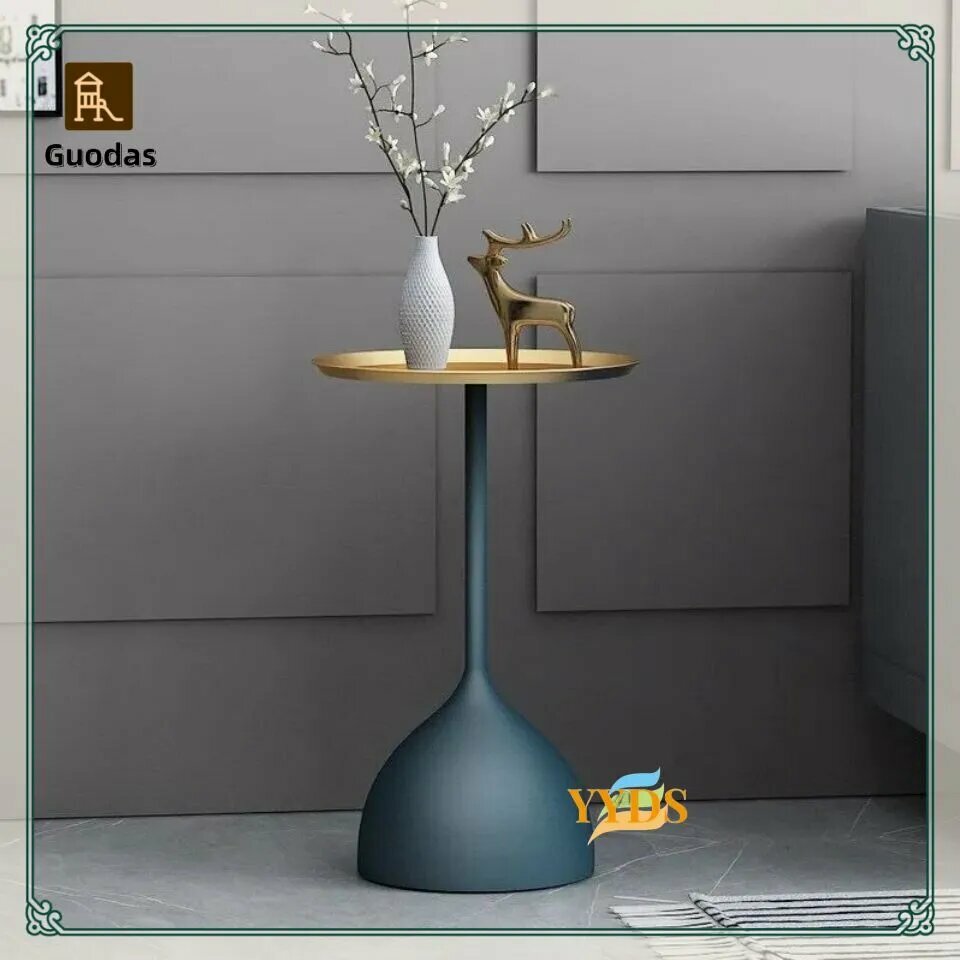 Журнальный стол Guodas, металлический каркас, столешница, круглый, для гостиной, современный стиль